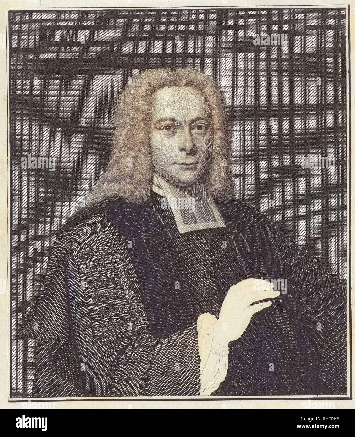 Portrait of Francis Burmannus, Jacob Folkema, Jan Maurits Quinkhard ...