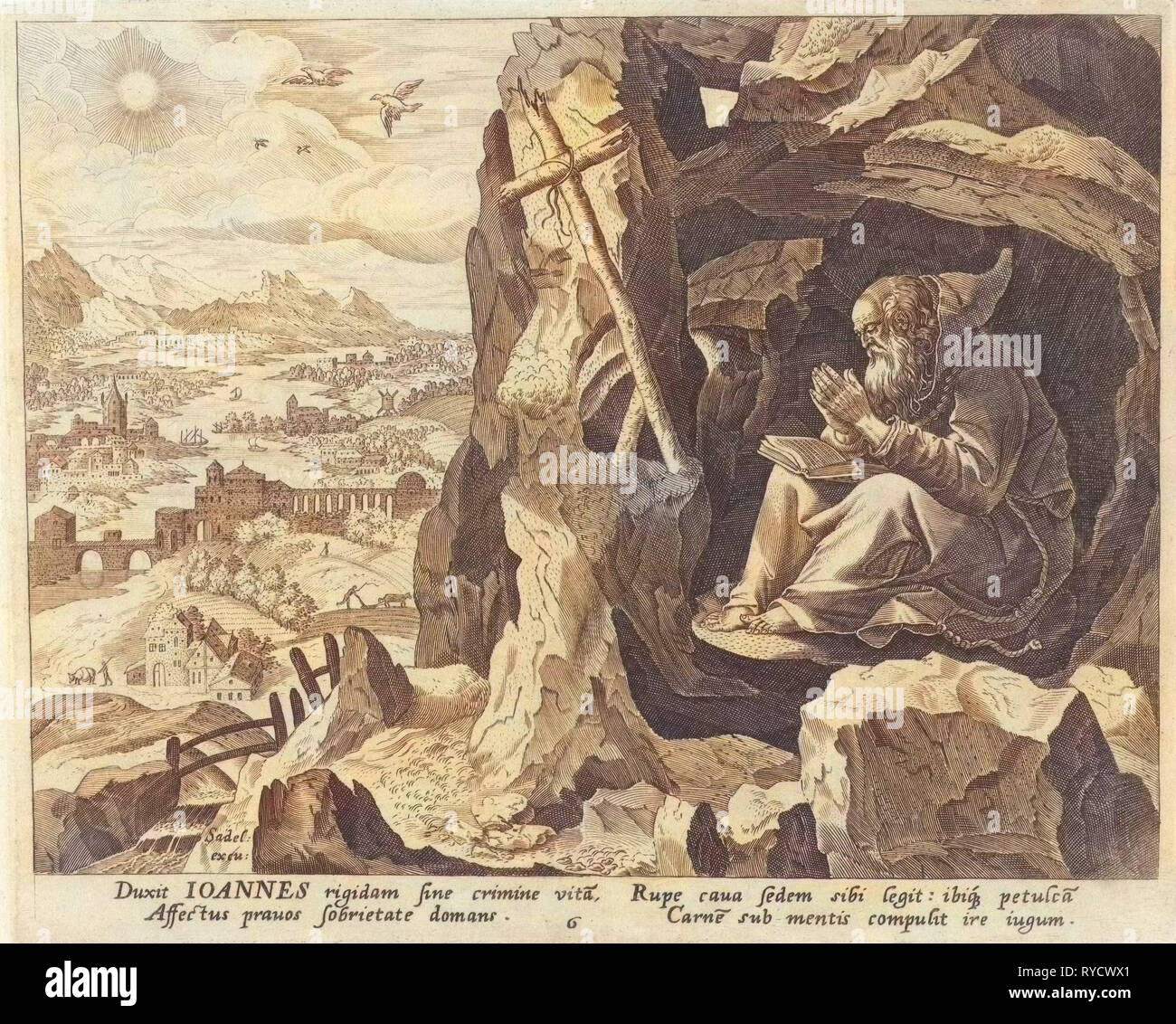 John Cassian as a hermit, Johann Sadeler (I), Raphaël Sadeler (I ...