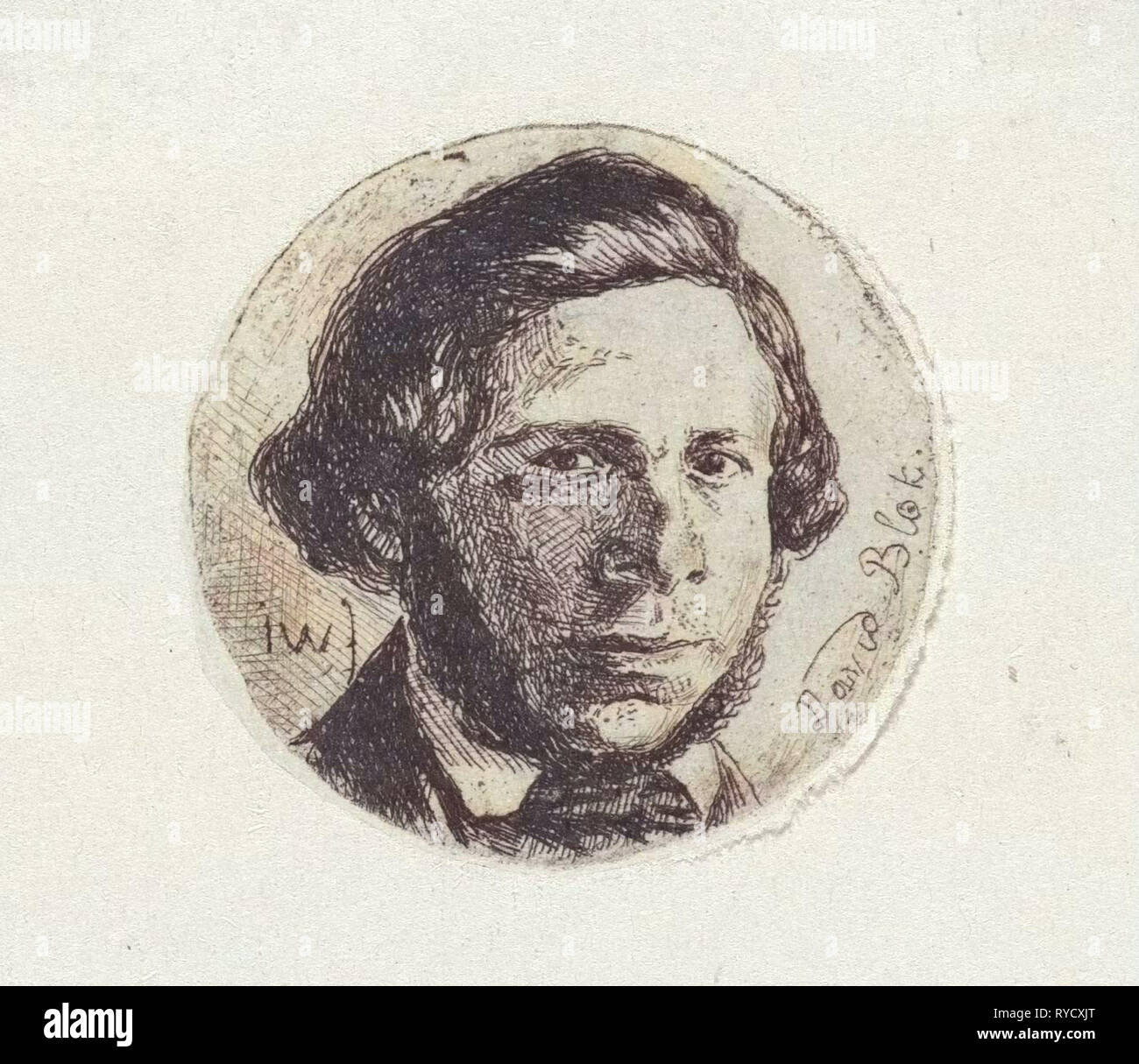 Portrait of David Block, Jan Weissenbruch, 1837 - 1880 Stock Photo - Alamy