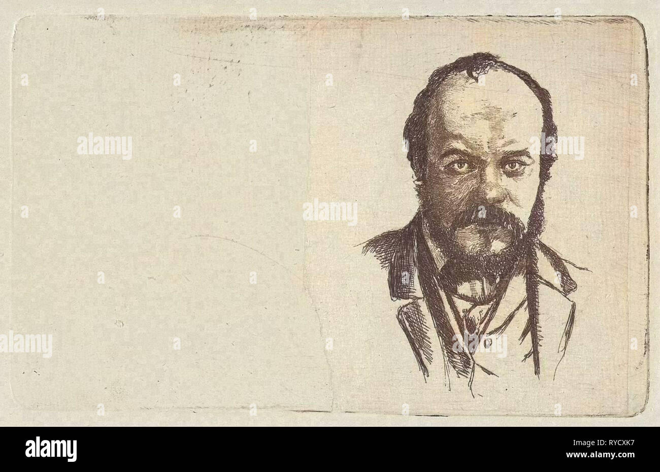 Portrait of Jan Weissenbruch, Frederik Hendrik Weissenbruch, 1863 Stock ...