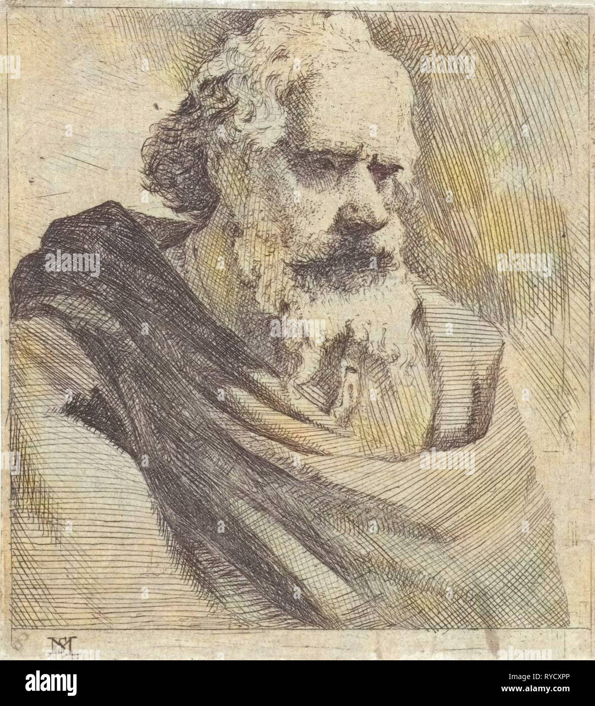 Bust of an old bearded man, Michael Sweerts, 1656 Stock Photo - Alamy