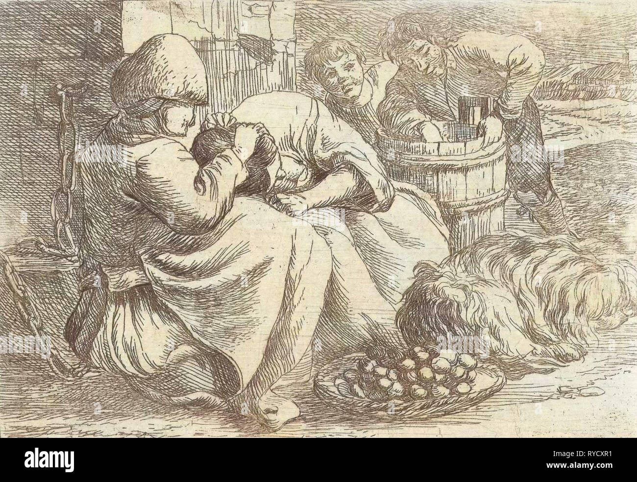 Old woman delousing hi-res stock photography and images - Alamy