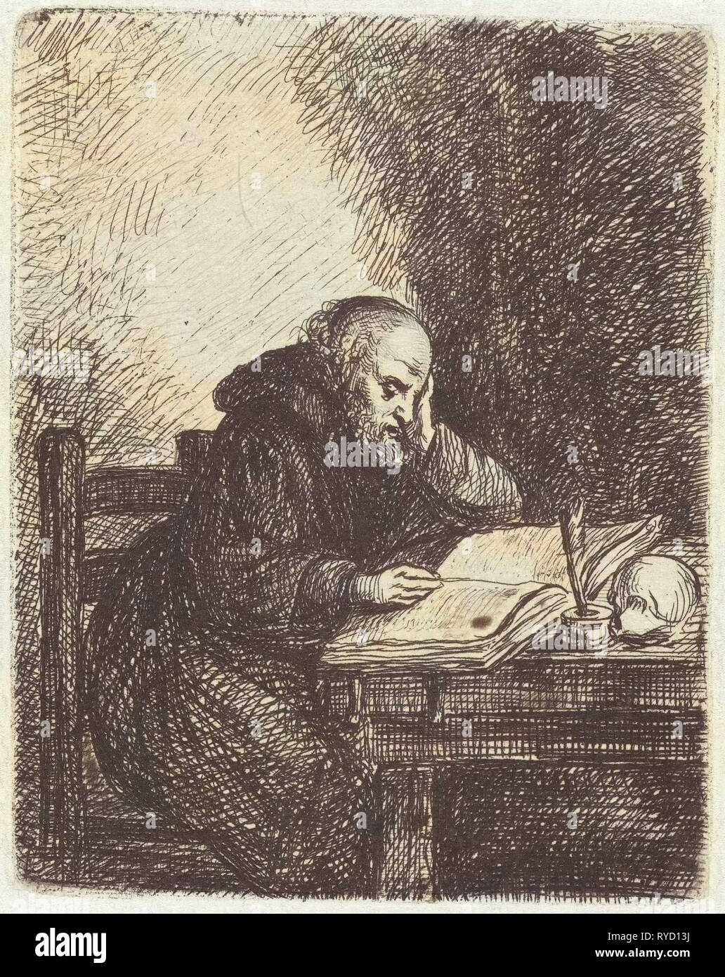 Monks reading book hi-res stock photography and images - Alamy