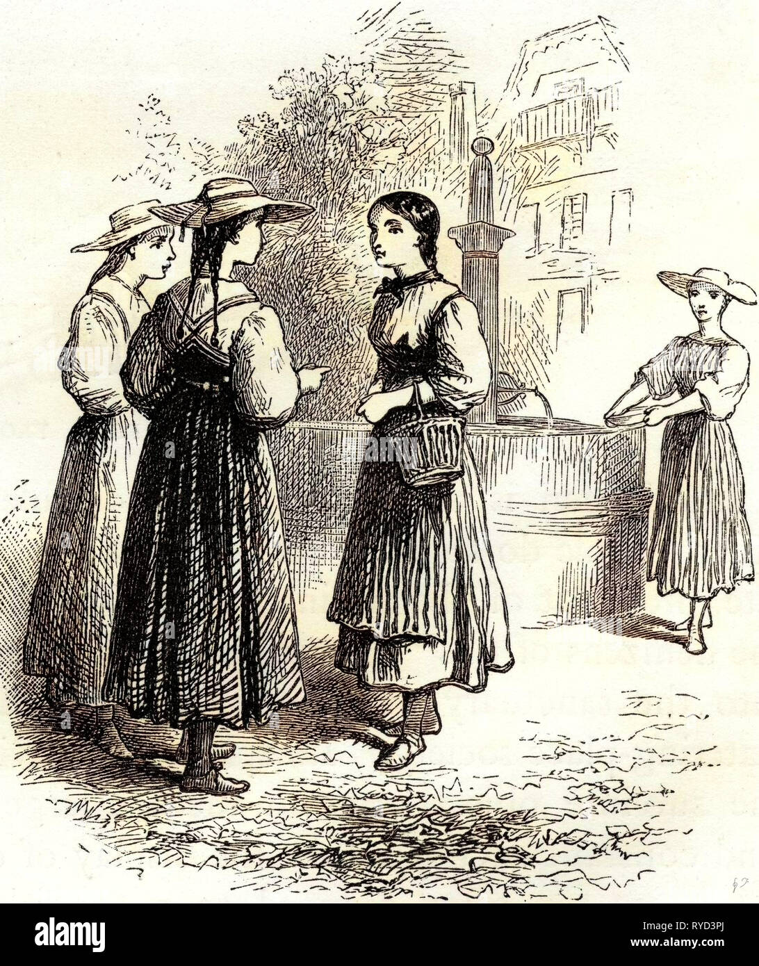 Costume of Swiss Girls Switzerland Stock Photo - Alamy