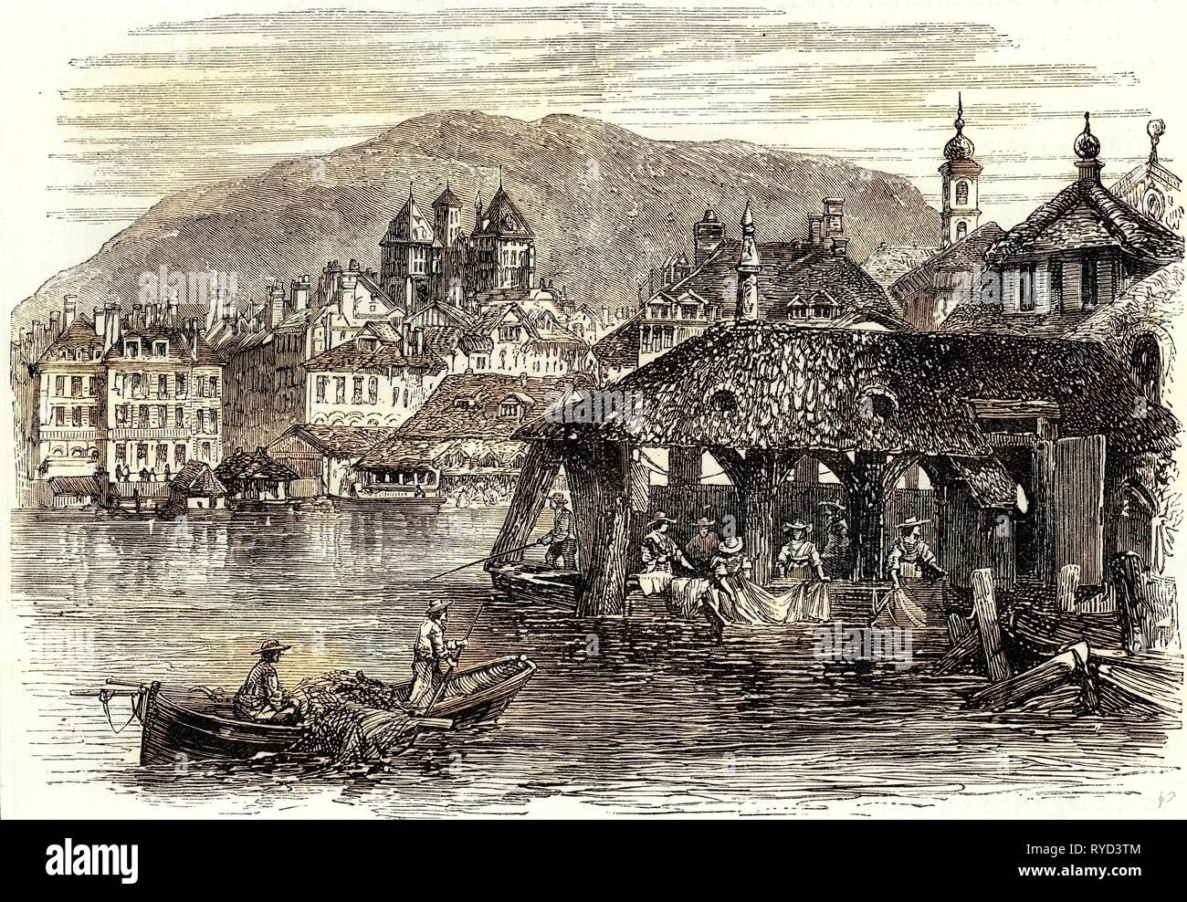 Geneva and the Rhone Switzerland Stock Photo - Alamy