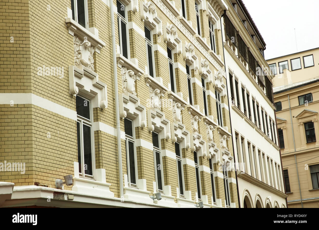 Old building windows in Oslo, Norway Stock Photo - Alamy