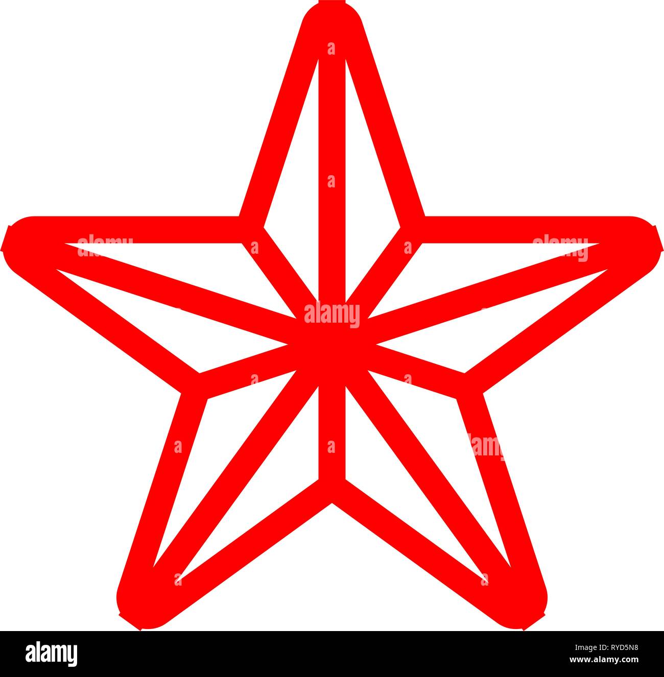 Five pointed red star Stock Vector Images - Alamy