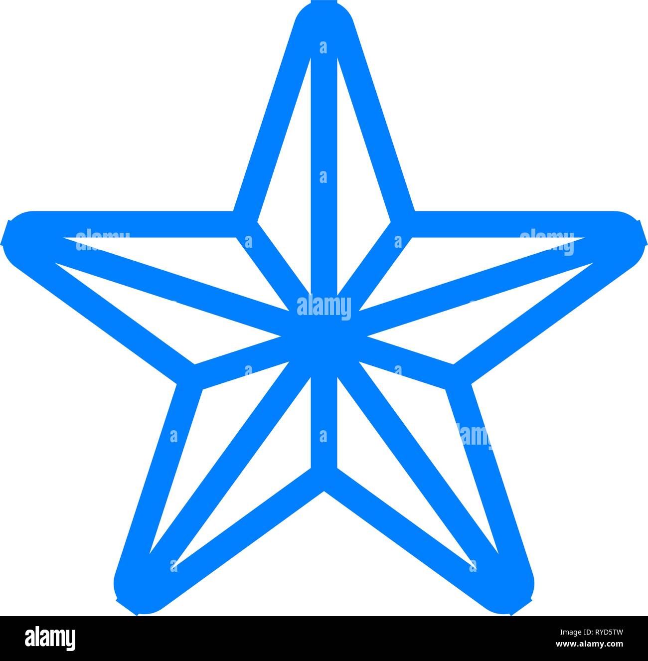Rounded Star Clip Art Outline