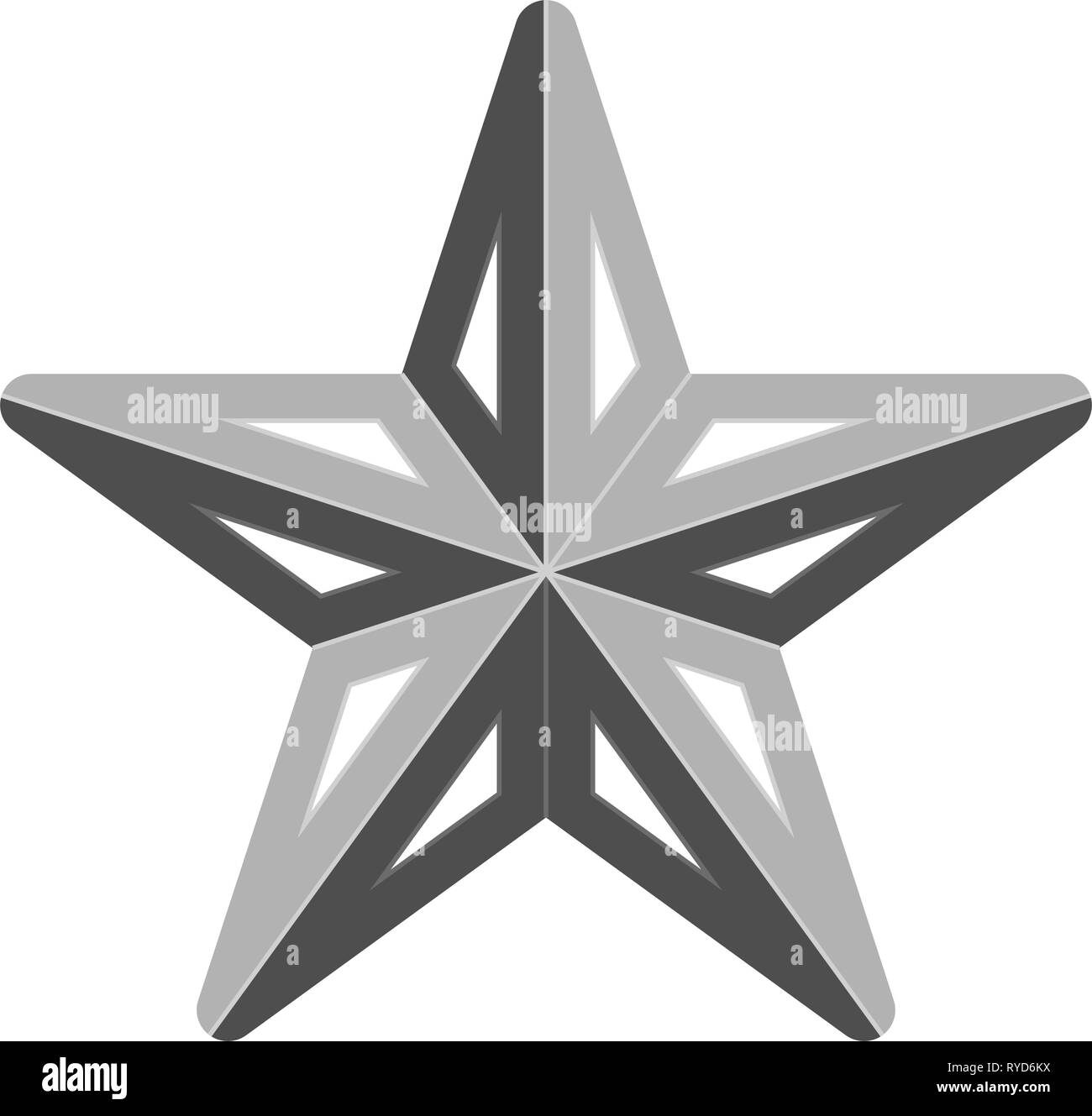 5 pointed star design Black and White Stock Photos & Images - Alamy