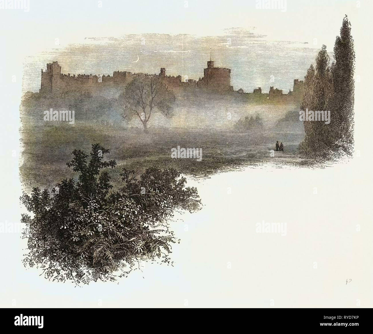 Windsor Castle, from the Home Park, UK, Britain, British, Europe ...