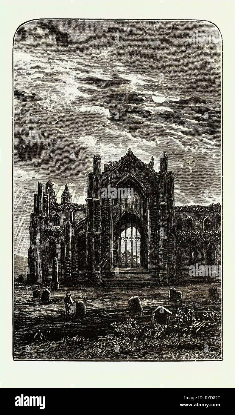 Melrose Abbey: The East Window. Melrose Abbey is a Gothic-Style Abbey ...