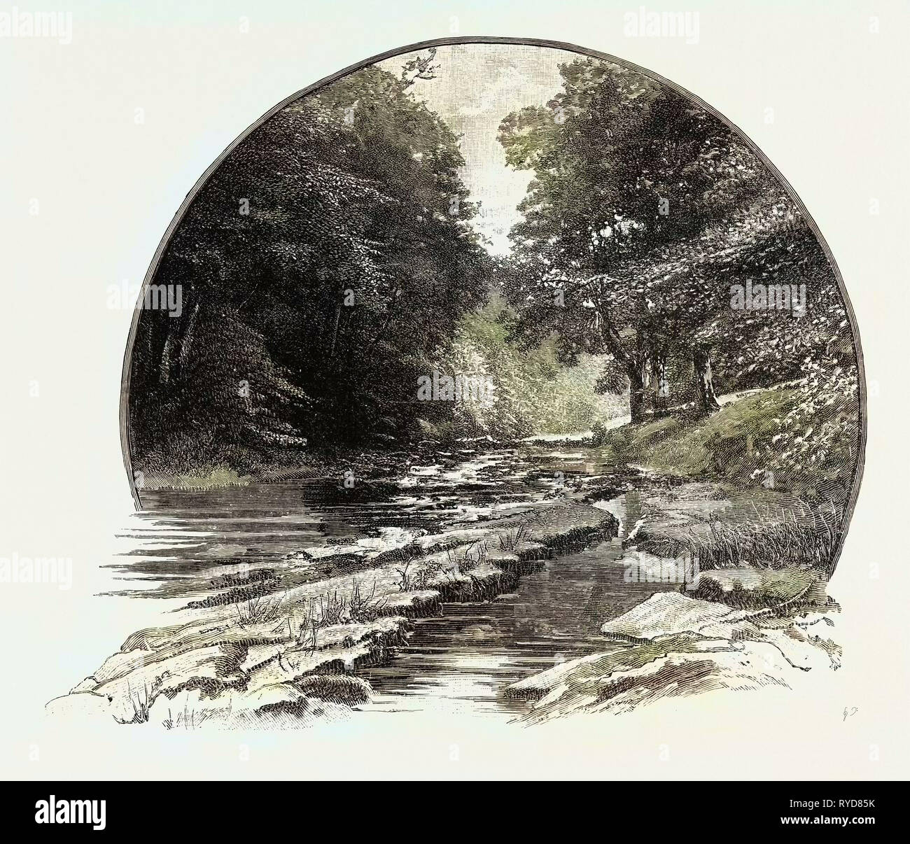 On the Greta at Rokeby. Rokeby Park is a Country House in the Palladian ...