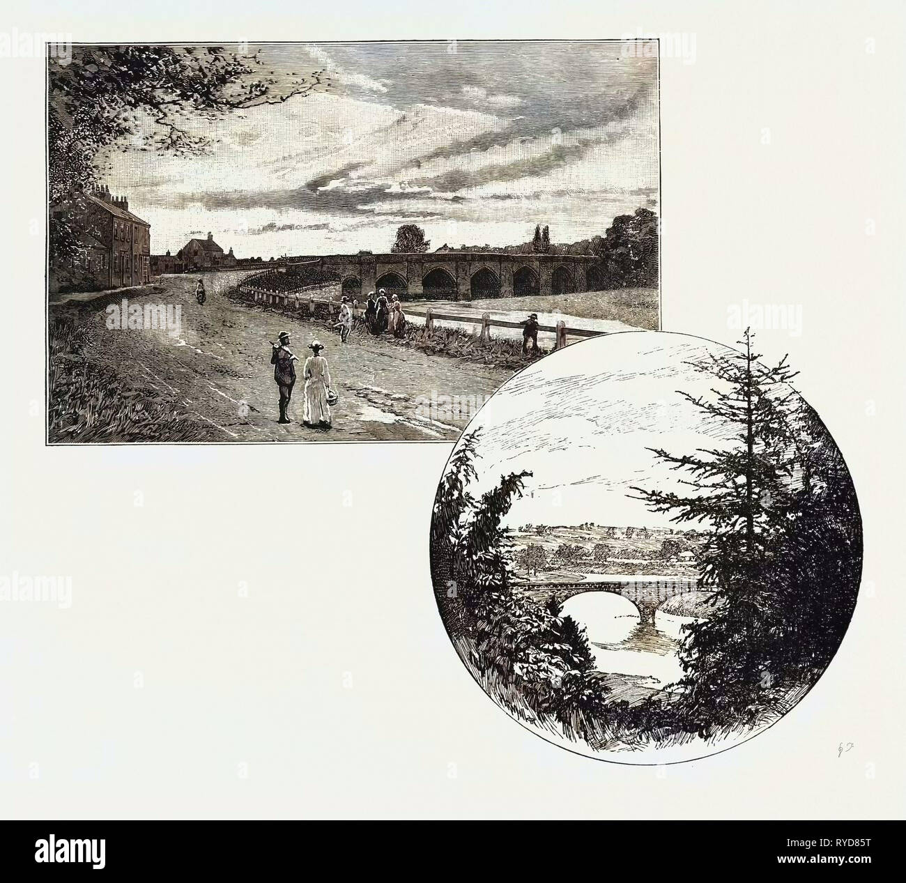 Croft (Left), Blackwell Bridge (Right), UK Stock Photo - Alamy