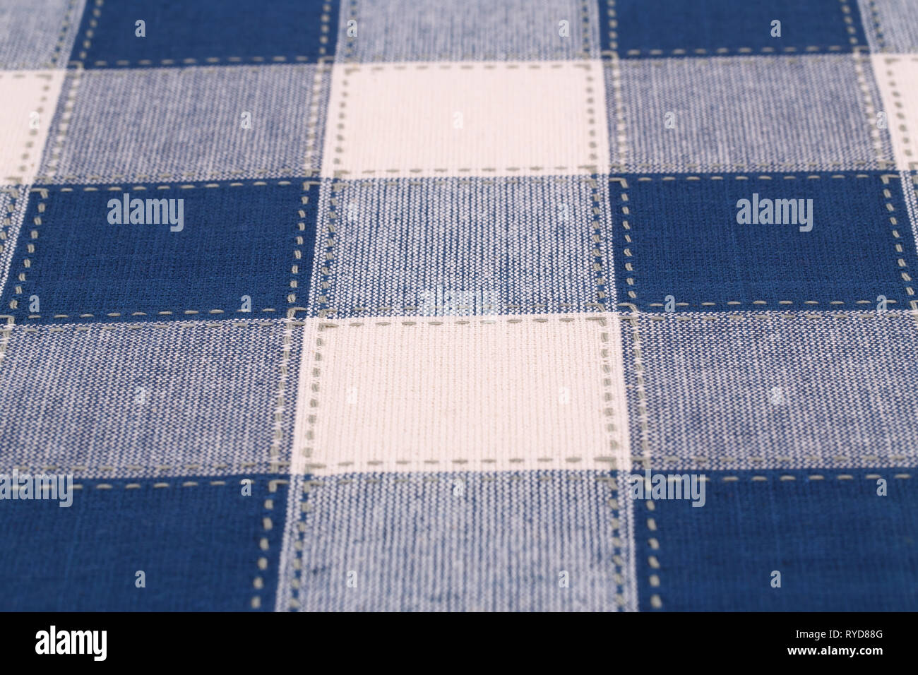 Checkered tablecloth texture as a background, closeup picture Stock ...