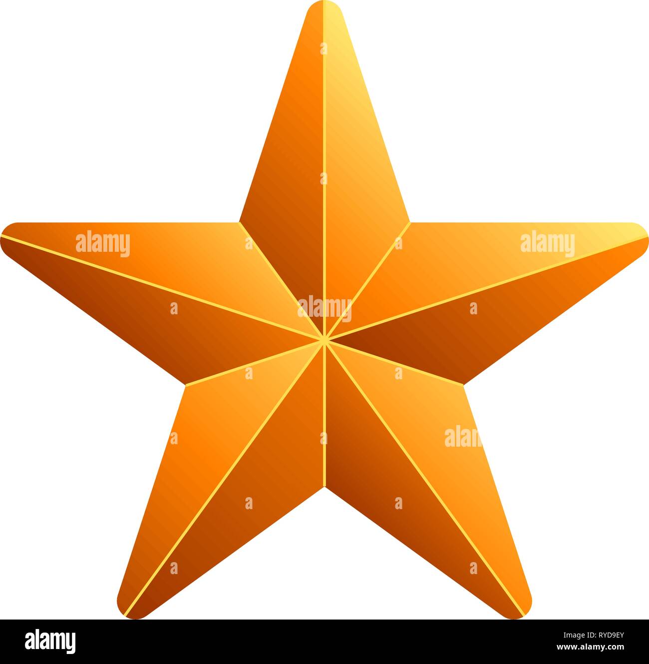 5 pointed star 3d Stock Vector Images - Alamy