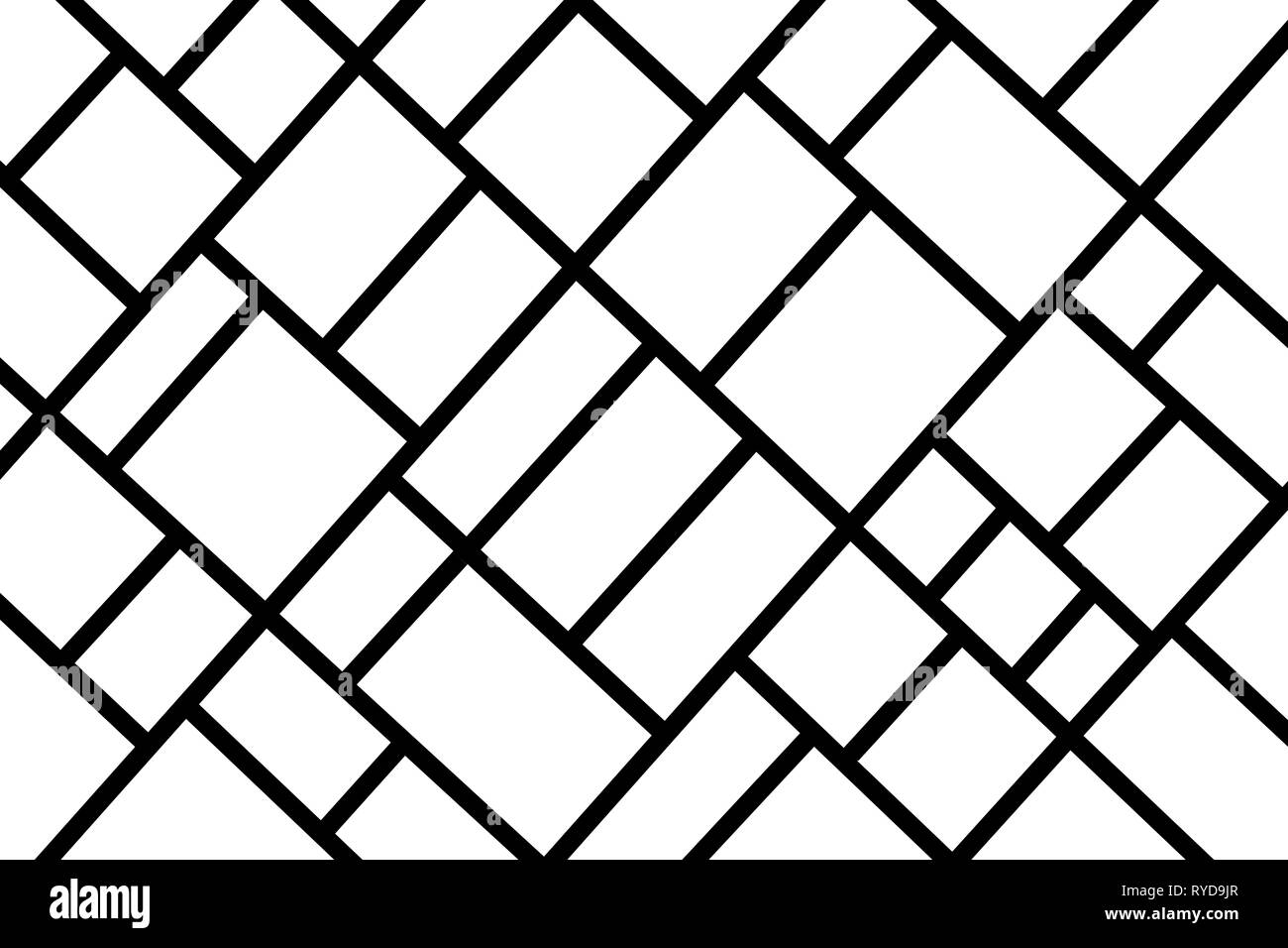 Abstract mosaic pattern grid black and white - illustration Stock Photo ...