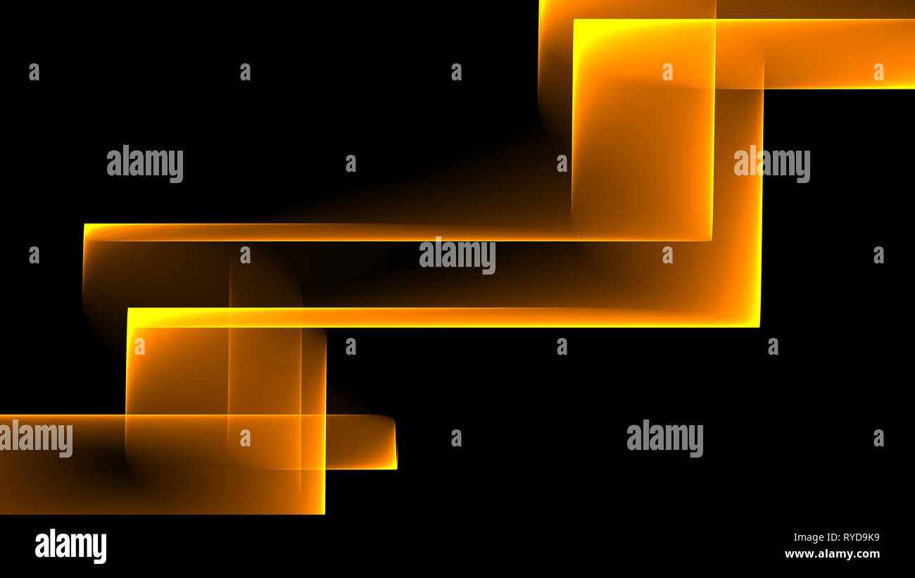Abstract square and rectangle shapes illustration background yellow and ...