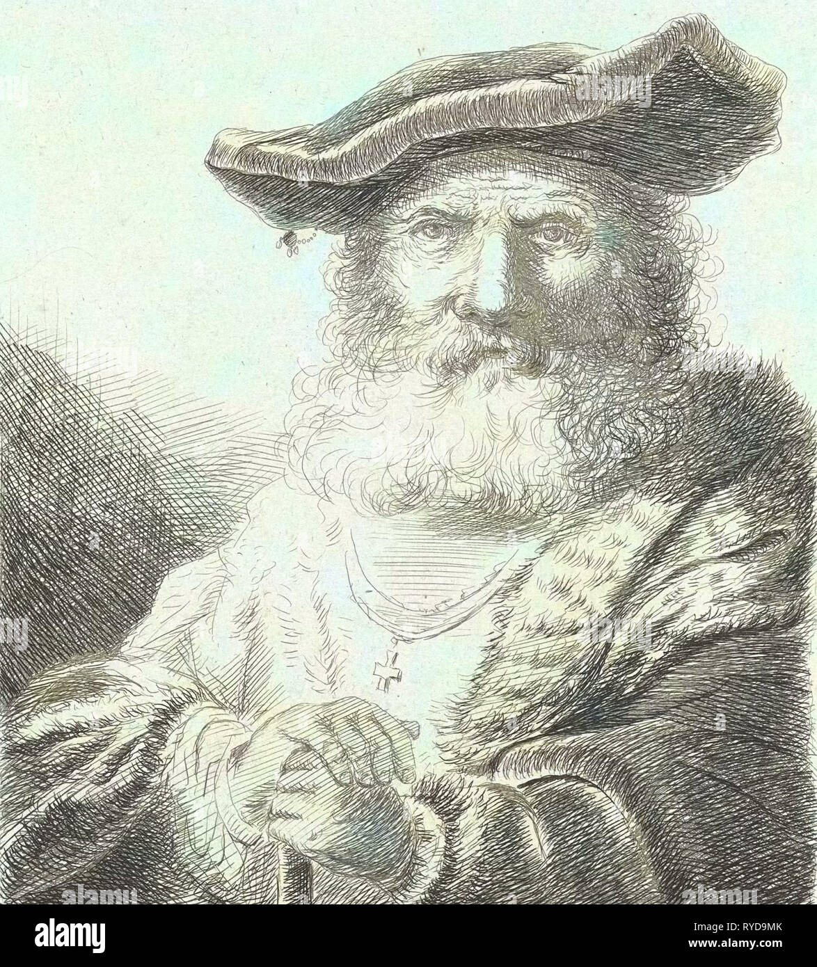 Old man with beret, Diederik Jan Singendonck, 1813 Stock Photo - Alamy