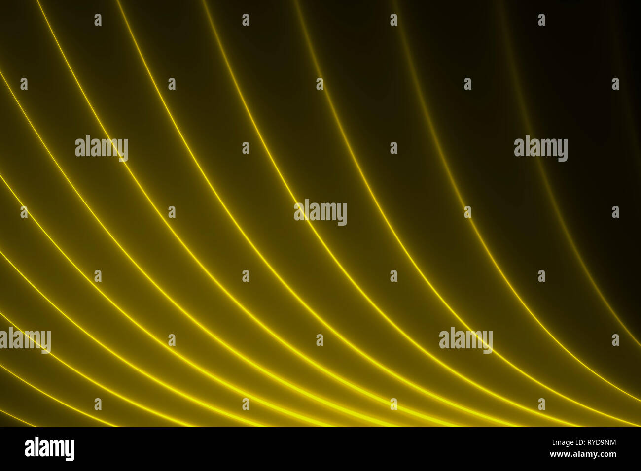 Abstract wave and curved lines illustration background yellow Stock ...