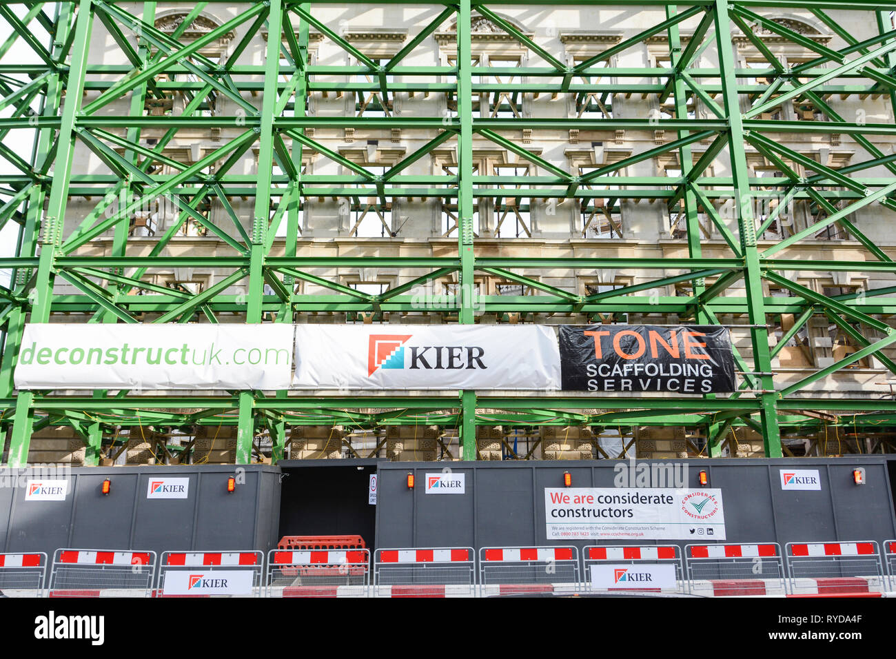 Kier Group plc construction and scaffolding outside the Nuffield Health ...