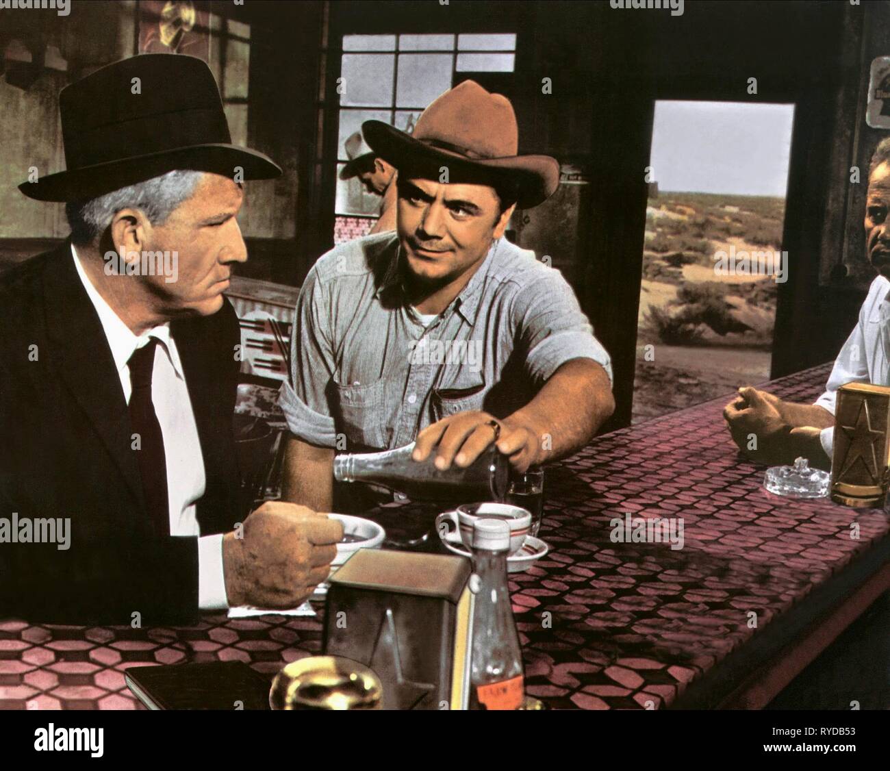 SPENCER TRACY, ERNEST BORGNINE, BAD DAY AT BLACK ROCK, 1955 Stock Photo ...