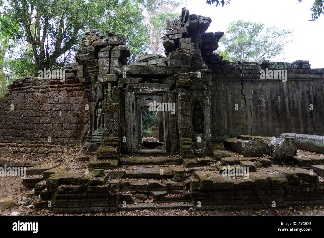 Ancient and majestic temple of Preah Khan. Great circle of Angkor, Siem ...