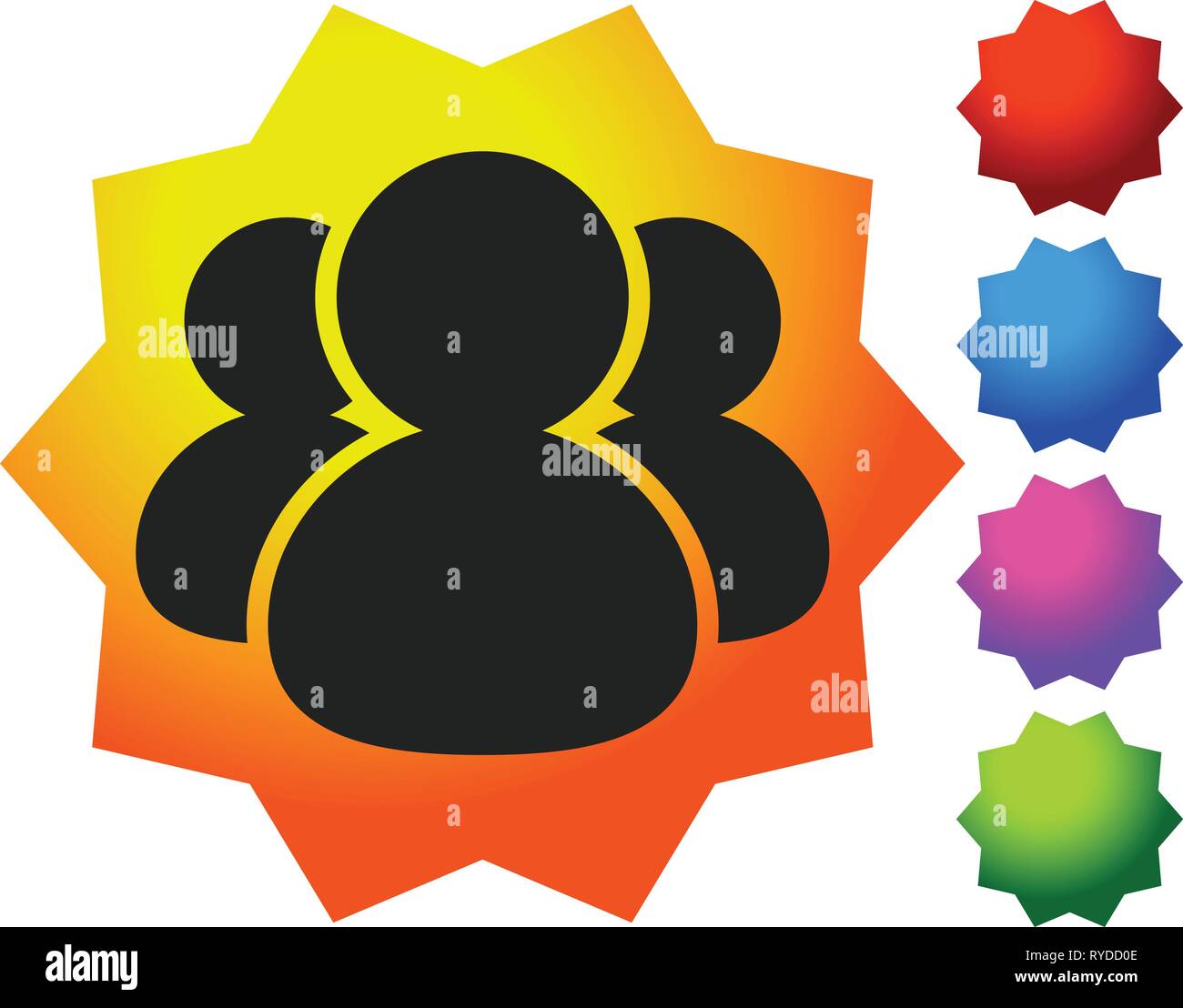 Icon with figures symbol. Character, avatar icon Stock Vector Image ...