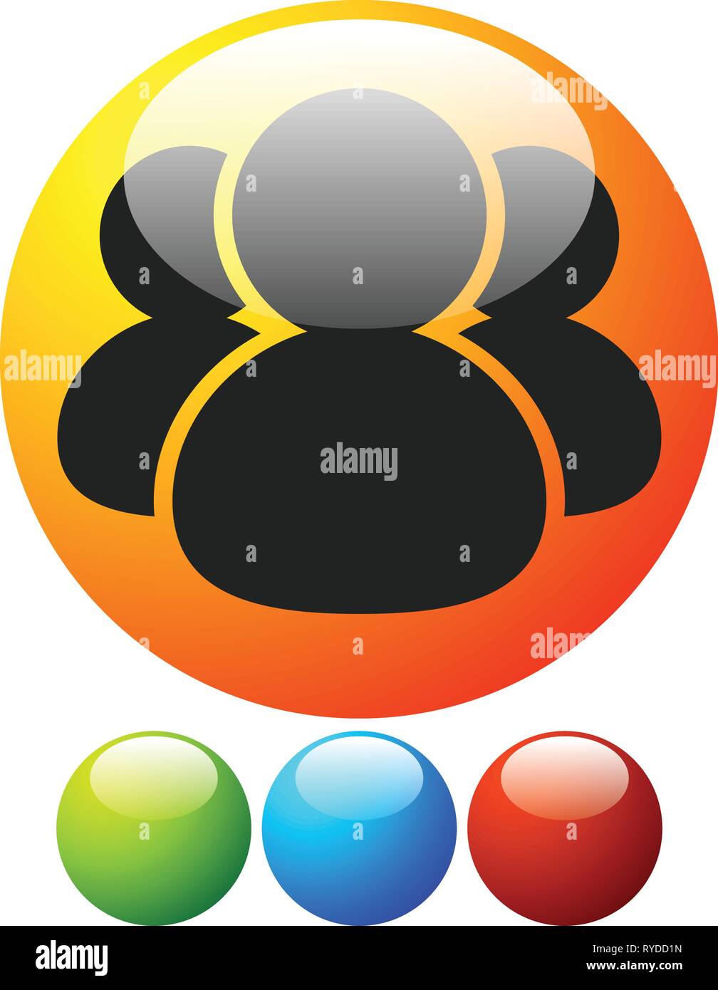 Icon with figures symbol. Character, avatar icon Stock Vector Image ...