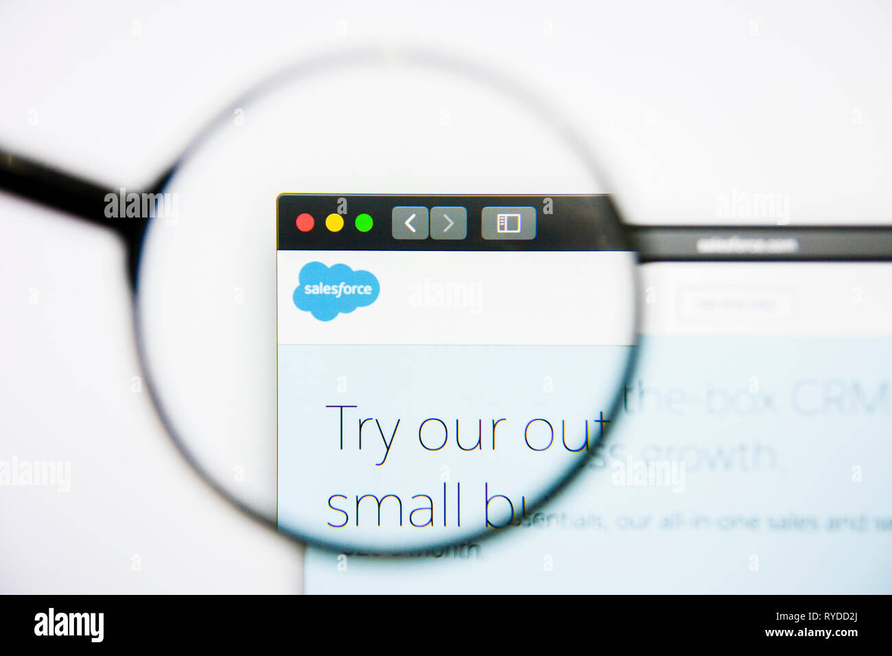 Los Angeles, California, USA - 25 January 2019: Salesforce website ...