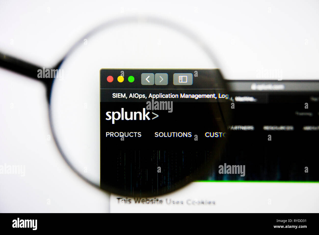 Los Angeles, California, USA - 25 January 2019: Splunk website homepage ...