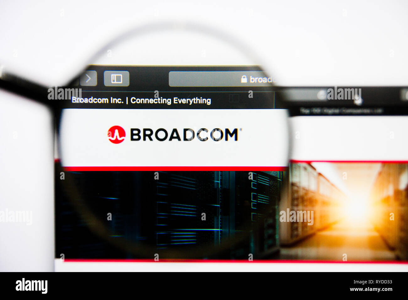 Los Angeles, California, USA - 25 January 2019: Broadcom website ...