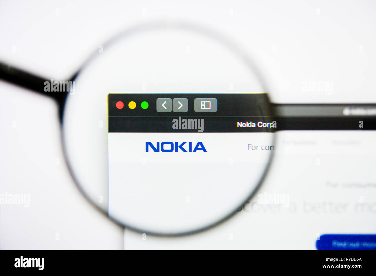 Nokia logo hi-res stock photography and images - Alamy