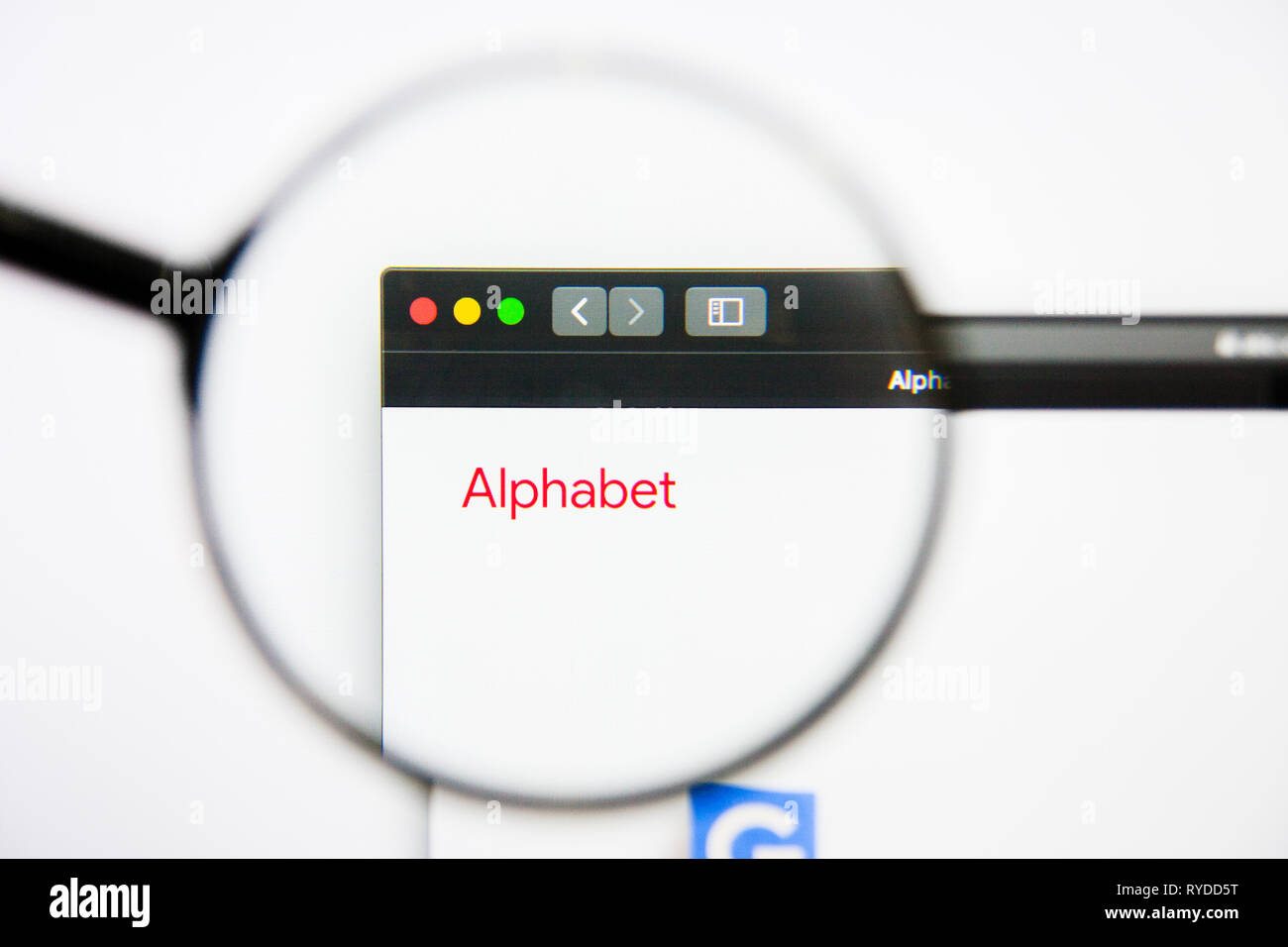 Los Angeles, California, USA - 25 January 2019: Alphabet website ...