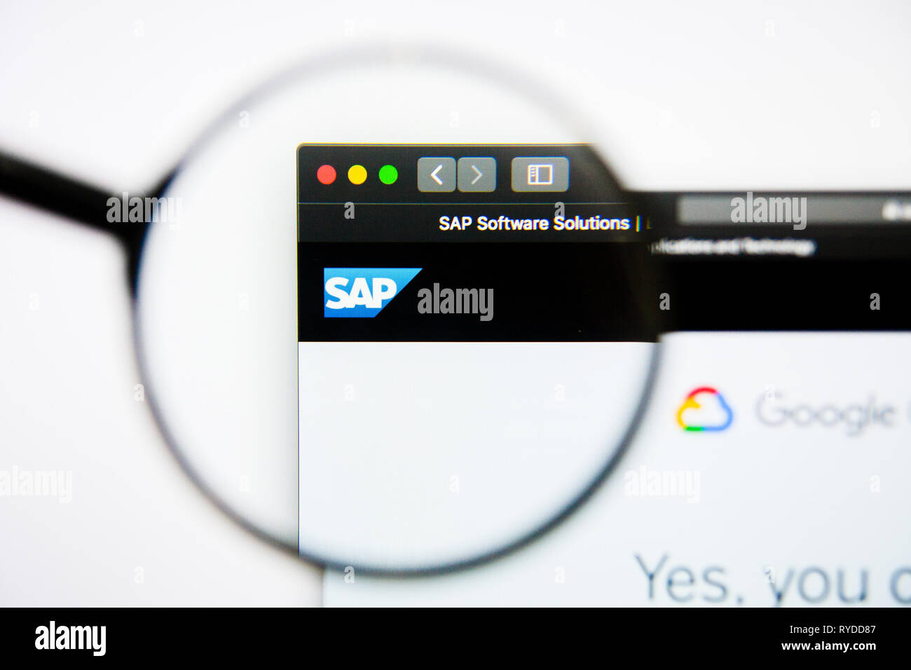 Los Angeles, California, USA - 25 January 2019: SAP website homepage ...