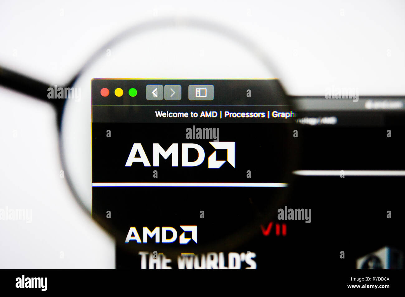 Los Angeles, California, USA - 25 January 2019: Advanced Micro Devices ...