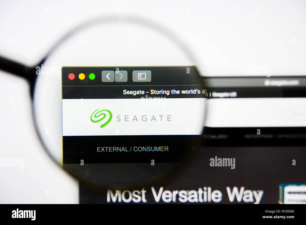 Los Angeles, California, USA - 25 January 2019: Seagate Technology ...