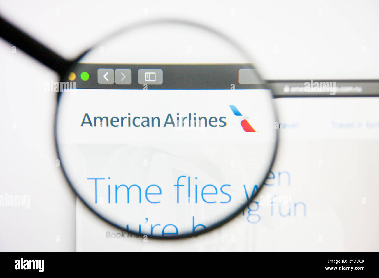 Los Angeles, California, USA - 14 February 2019: American Airlines ...
