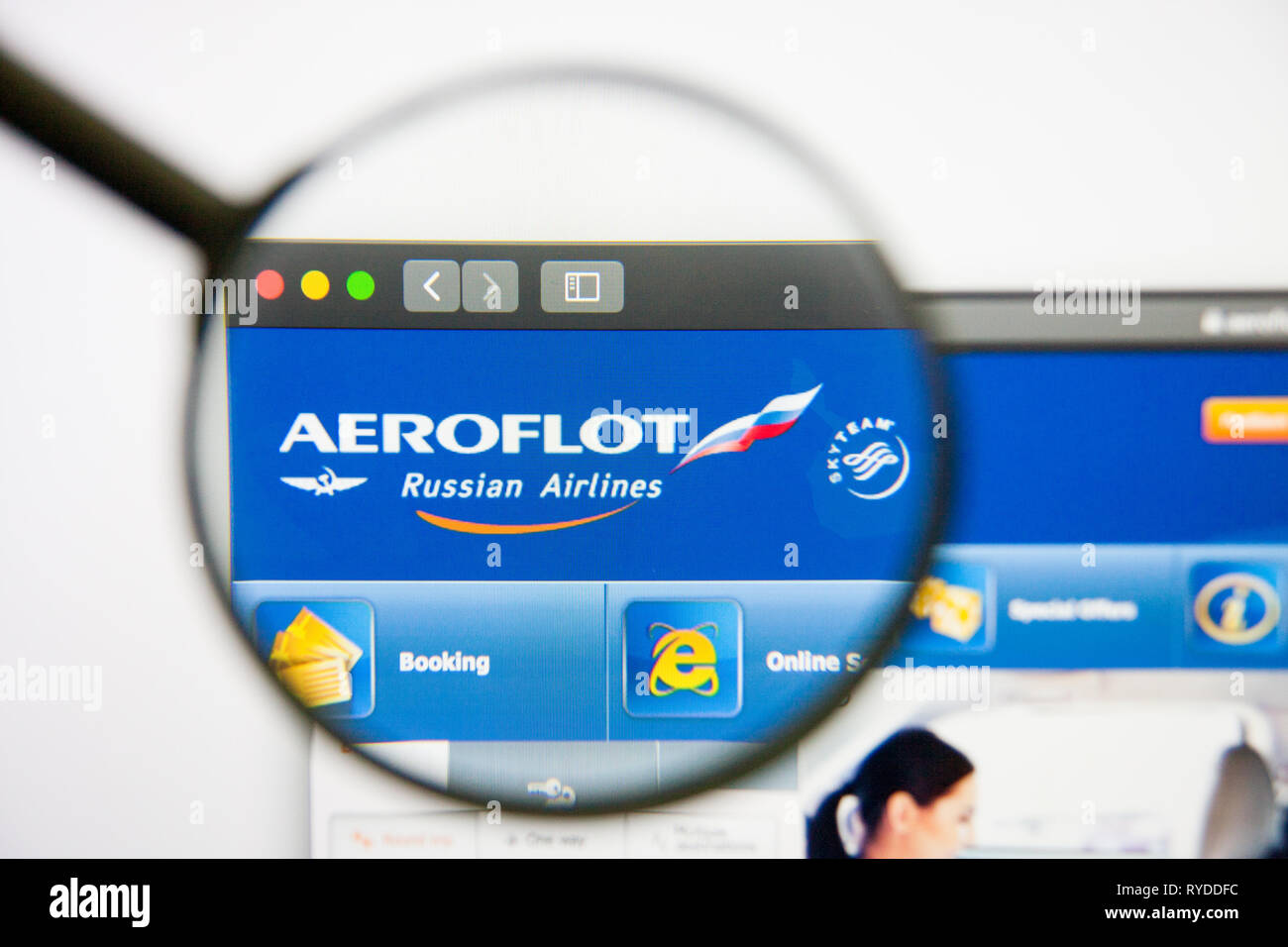 Los Angeles, California, USA - 14 February 2019: Aeroflot-Russian ...