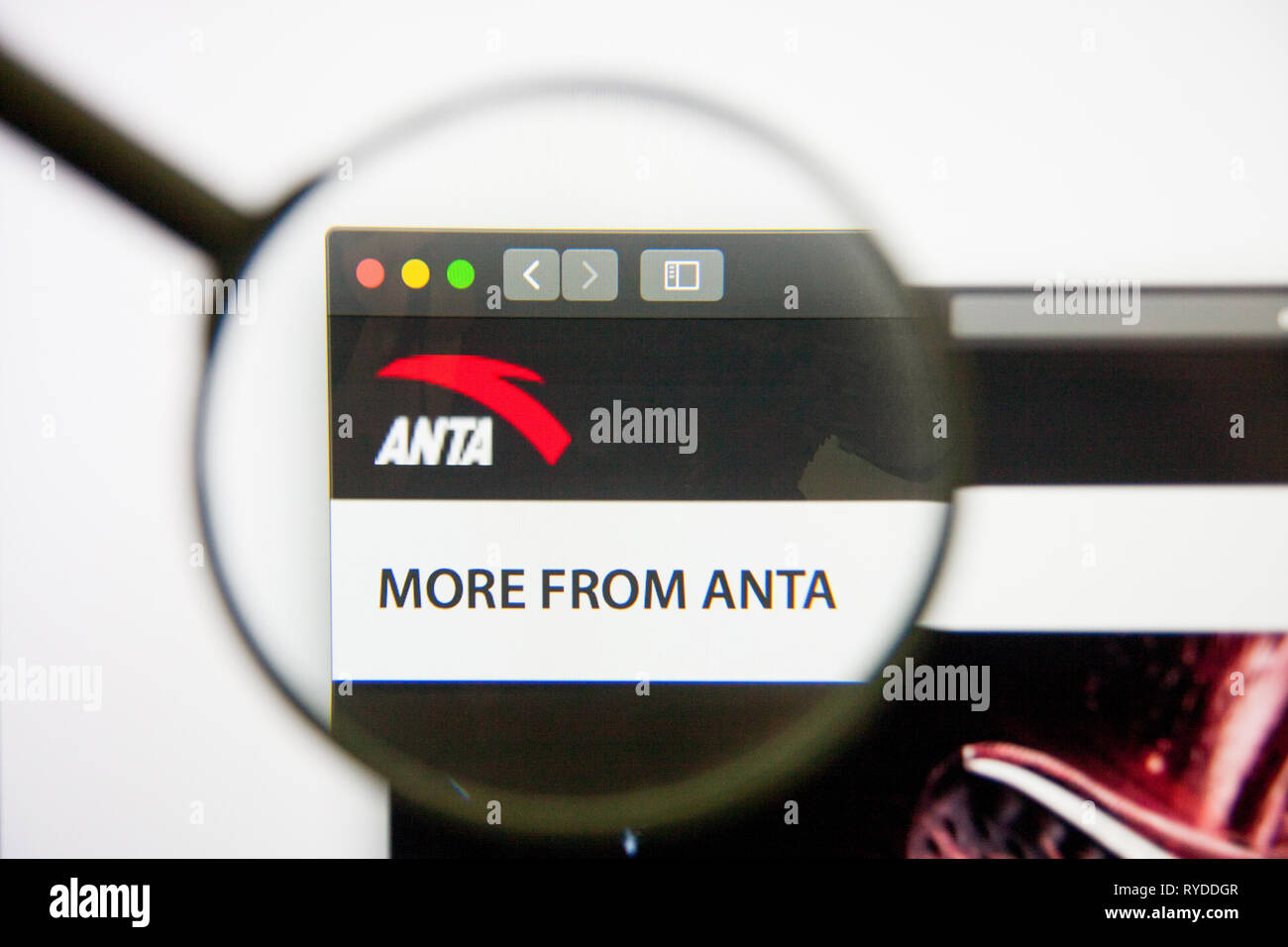 Los Angeles, California, USA - 14 February 2019: Anta Sports Products ...