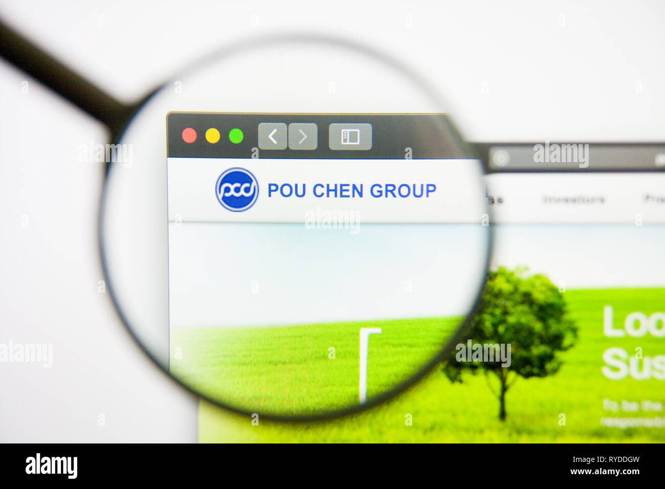 Los Angeles, California, USA - 14 February 2019: Pou Chen website ...