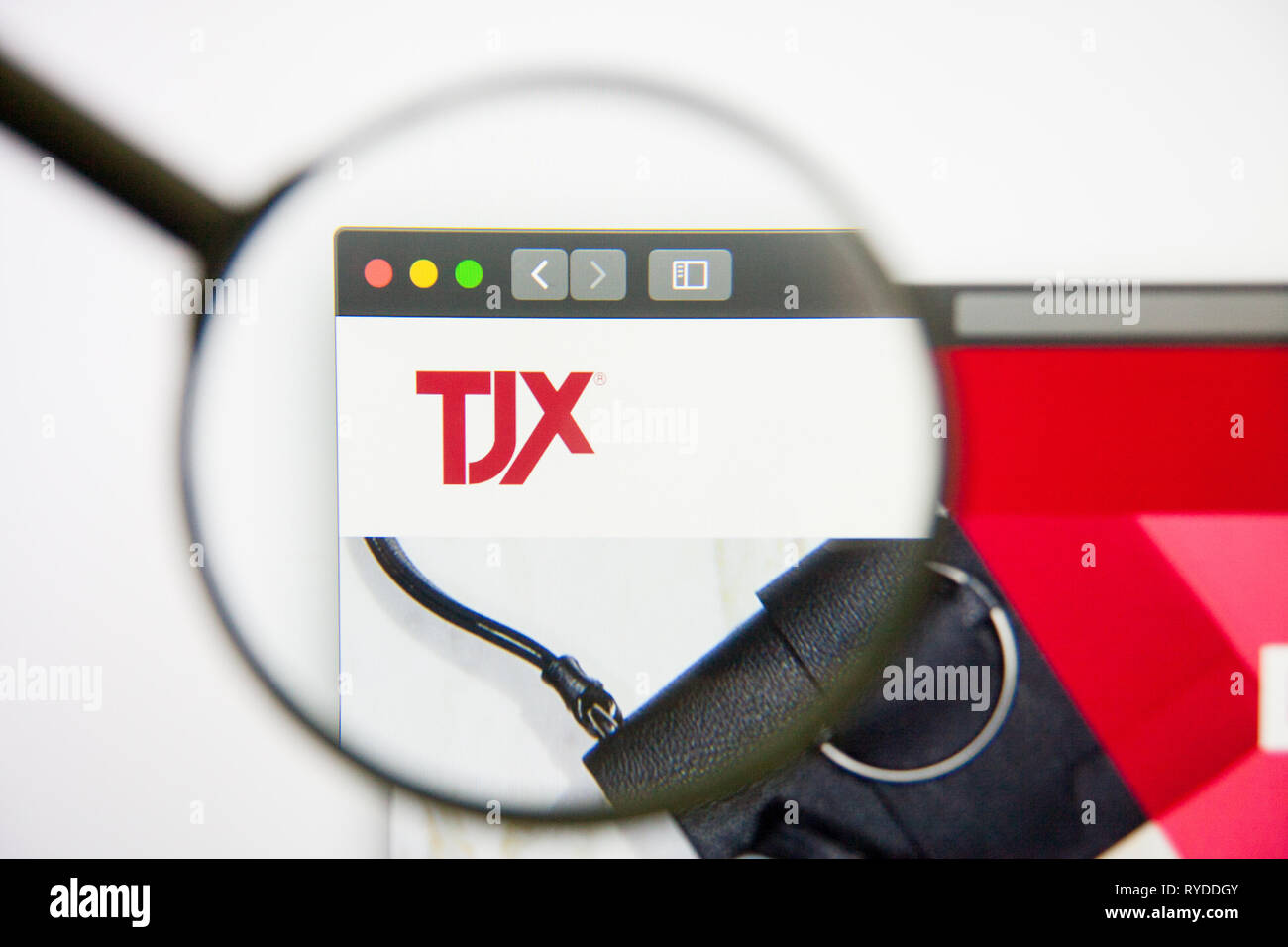 Los Angeles, California, USA - 14 February 2019: TJX Cos website ...