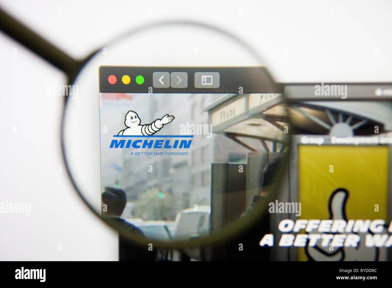 Los Angeles, California, USA - 14 February 2019: Michelin Group website ...