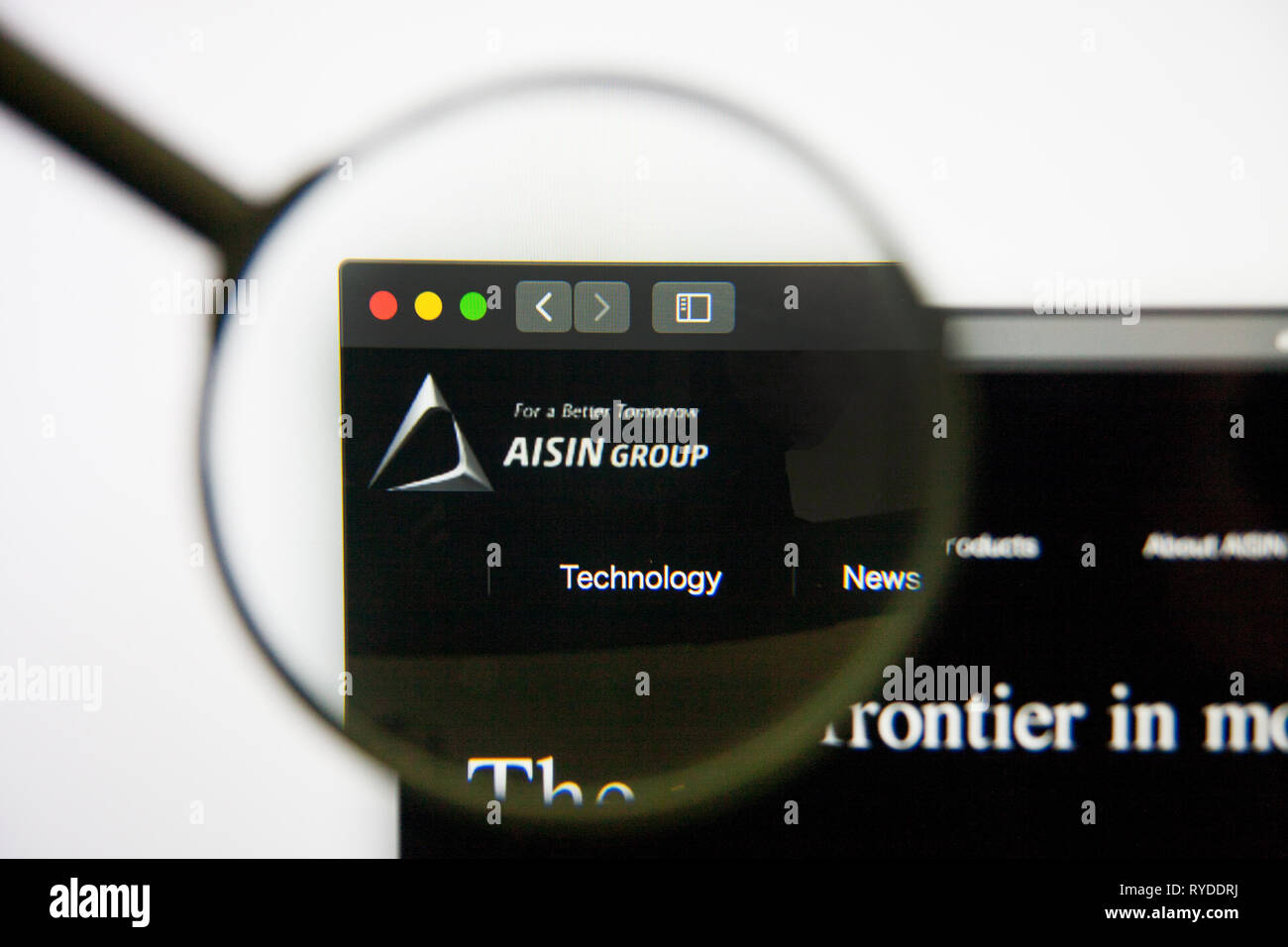 Los Angeles, California, USA - 14 February 2019: Aisin Seiki website ...