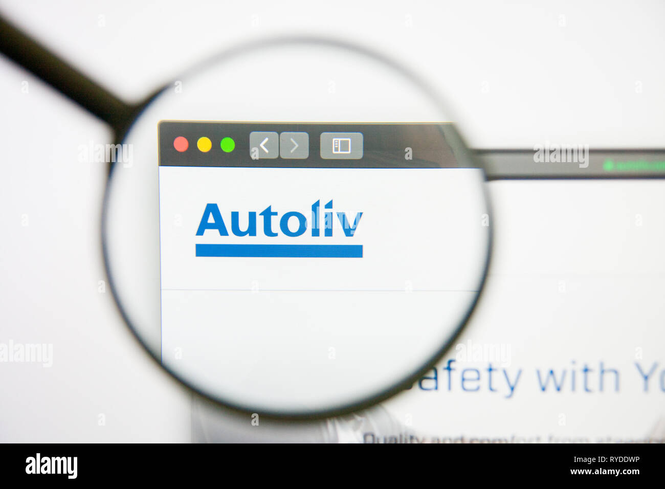 Los Angeles, California, USA - 14 February 2019: Autoliv website ...