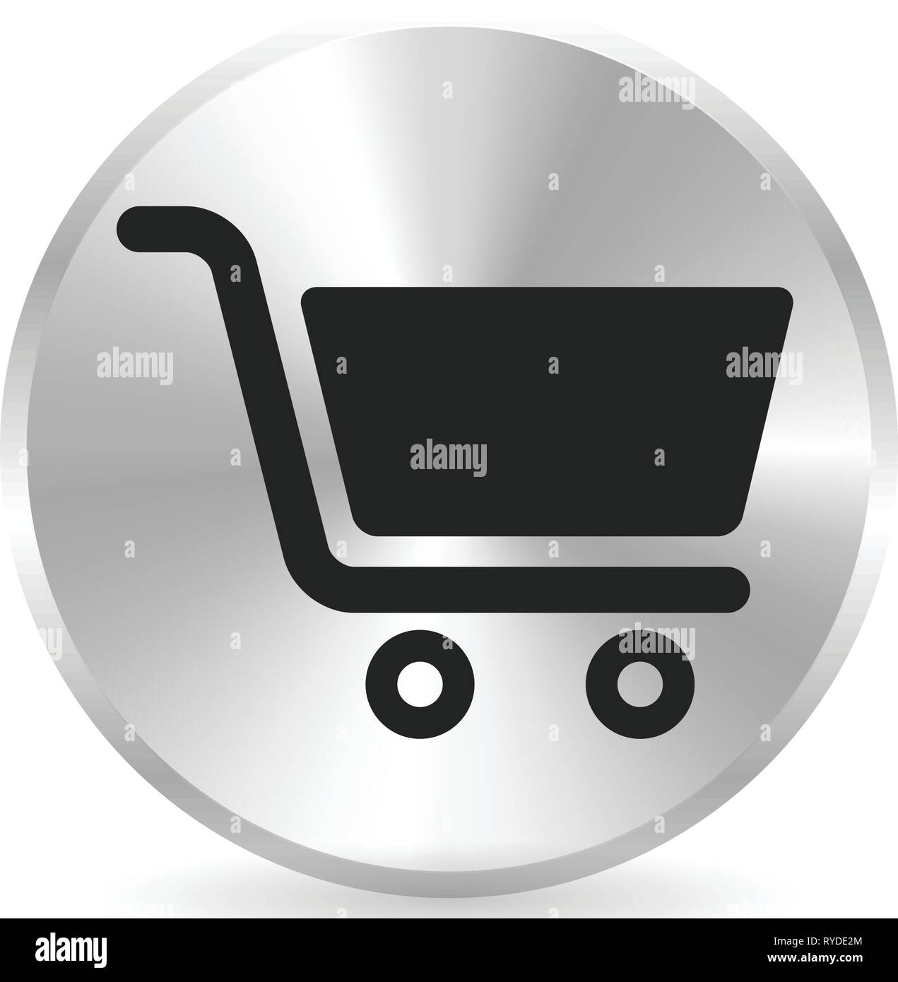 Icon with shopping cart symbol. Ecommerce, online store checkout icon ...