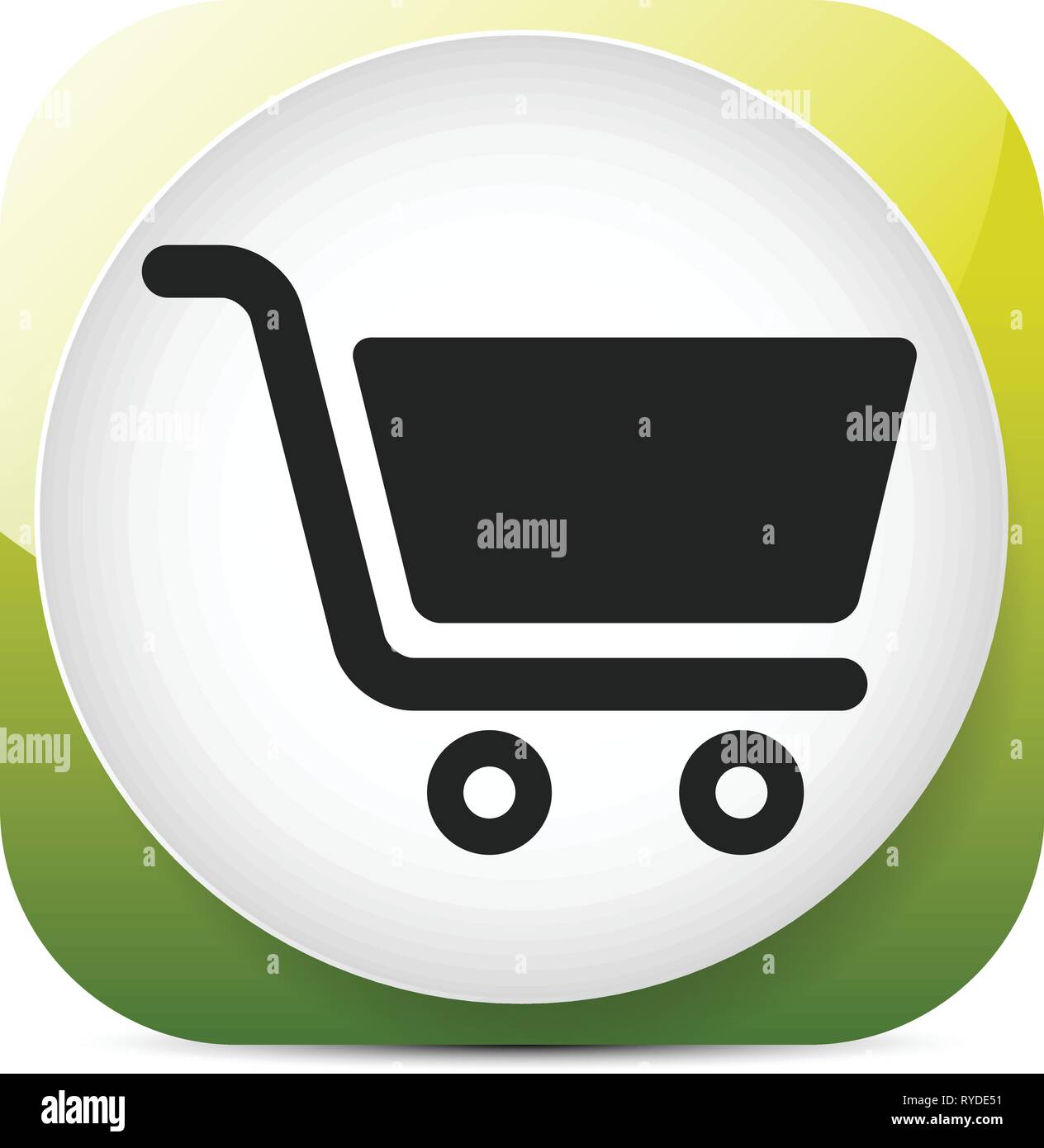 Icon with shopping cart symbol. Ecommerce, online store checkout icon ...