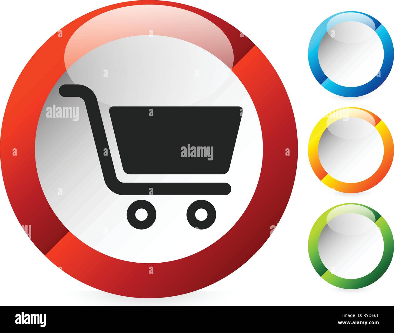 Icon with shopping cart symbol. Ecommerce, online store checkout icon ...