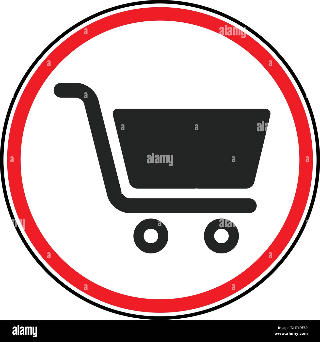 Icon with shopping cart symbol. Ecommerce, online store checkout icon ...