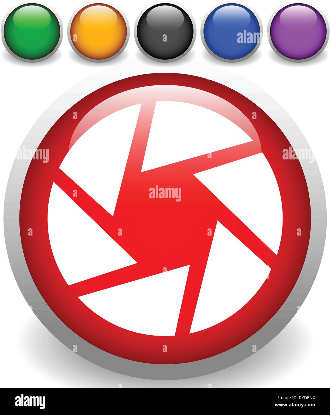 Camera lens icon. Photography, diaphragm concept icon Stock Vector ...