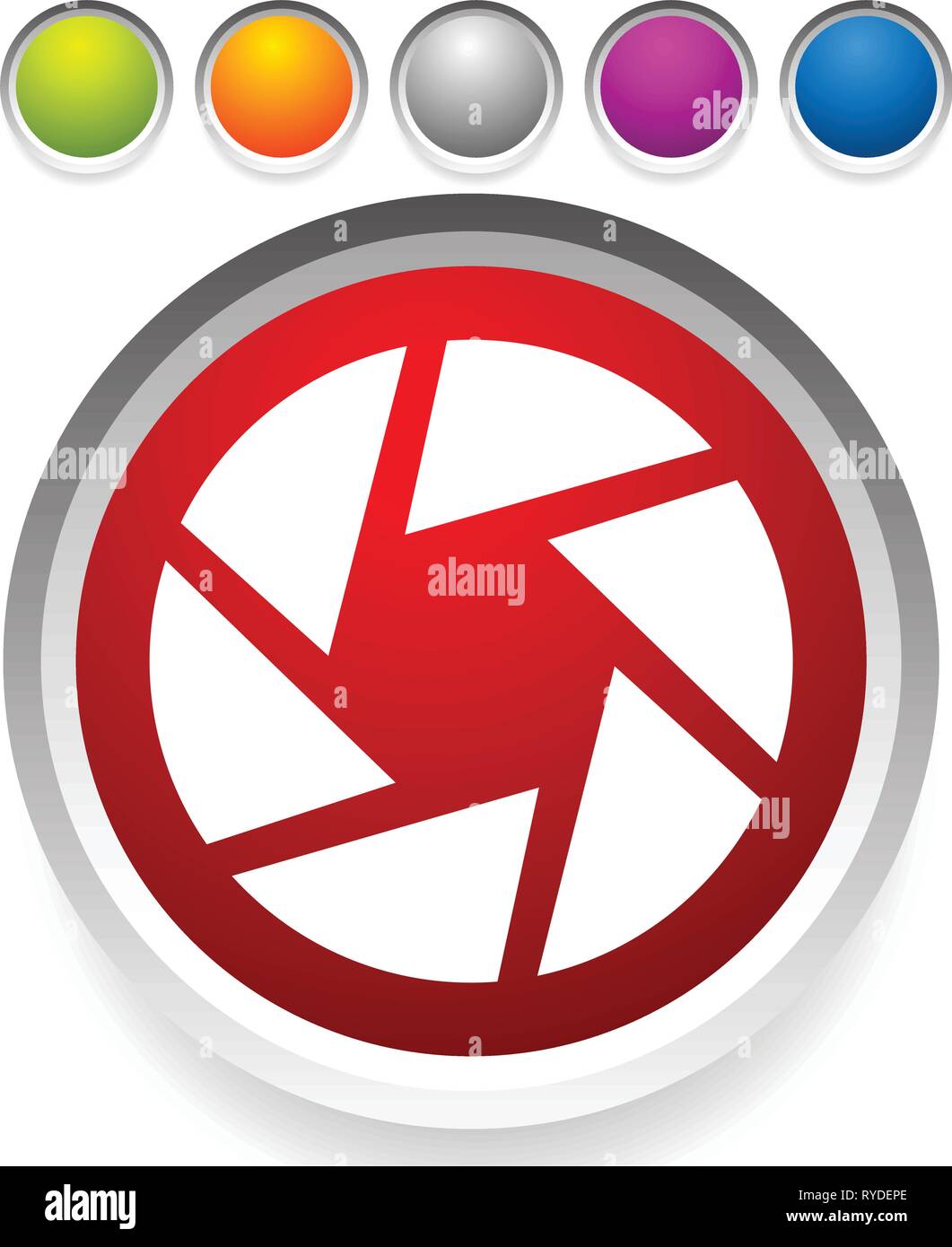 Camera lens icon. Photography, diaphragm concept icon Stock Vector ...